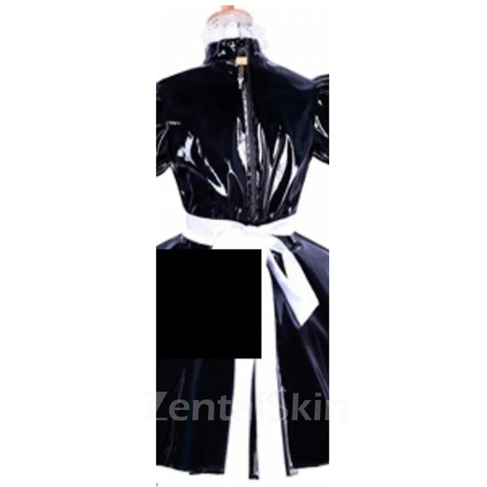 Second Skin Lolita Maid Costumes Sissy Lockable Dress Long Sleeve ...